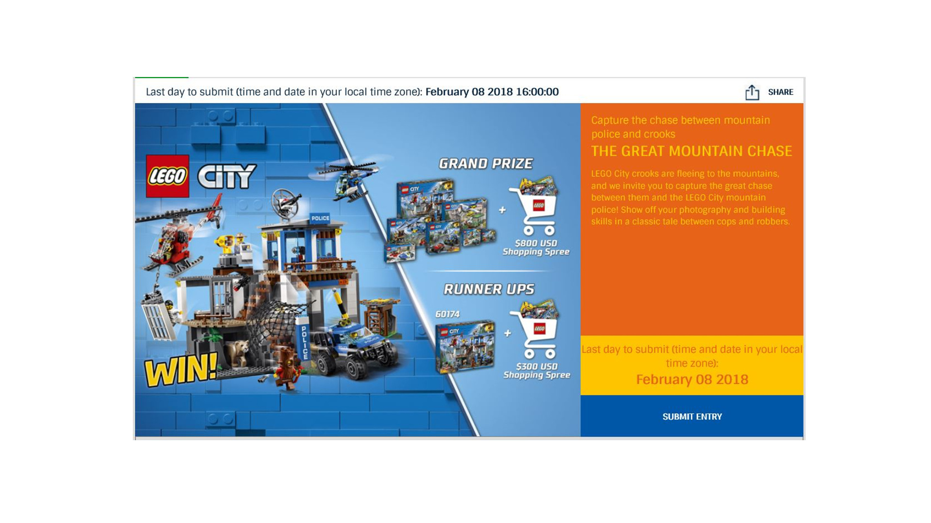 LEGO® Rebrick Wettbewerb - The Great Mountain Chase - Brickzeit