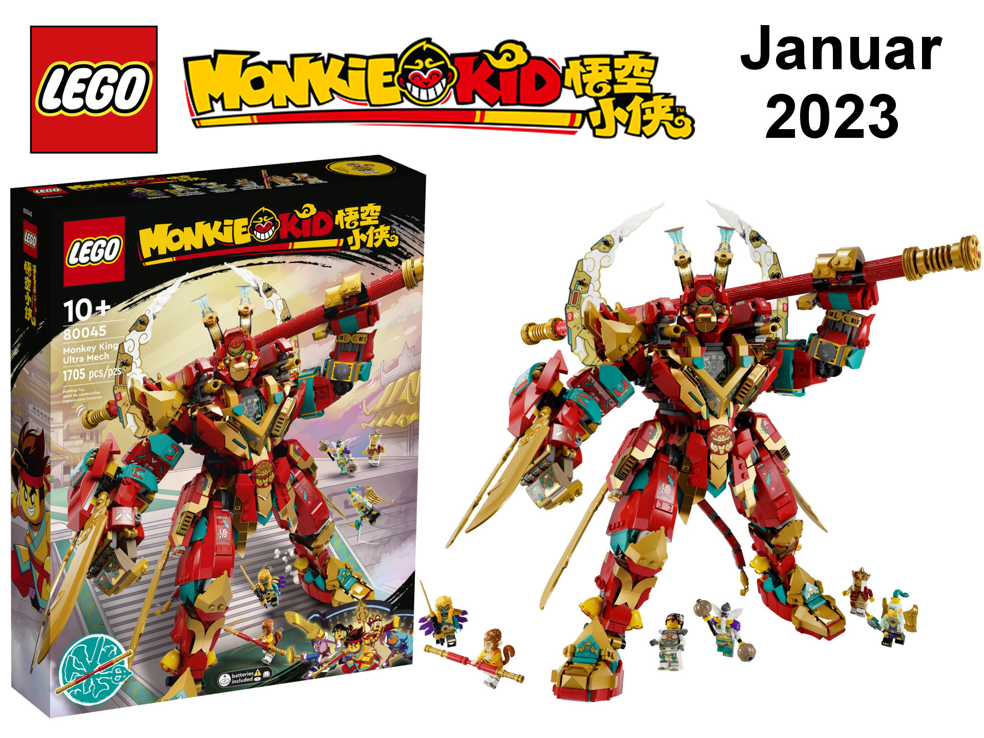 LEGO Monkie Kid 80045 Monkey Kings Ultra Mech ab 01.01.2023 verfügbar ...